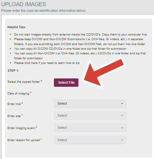 Uploading Images into Smart Submit (DICOM and non-DICOM) – SMART SUBMIT KNOWLEDGEBASE